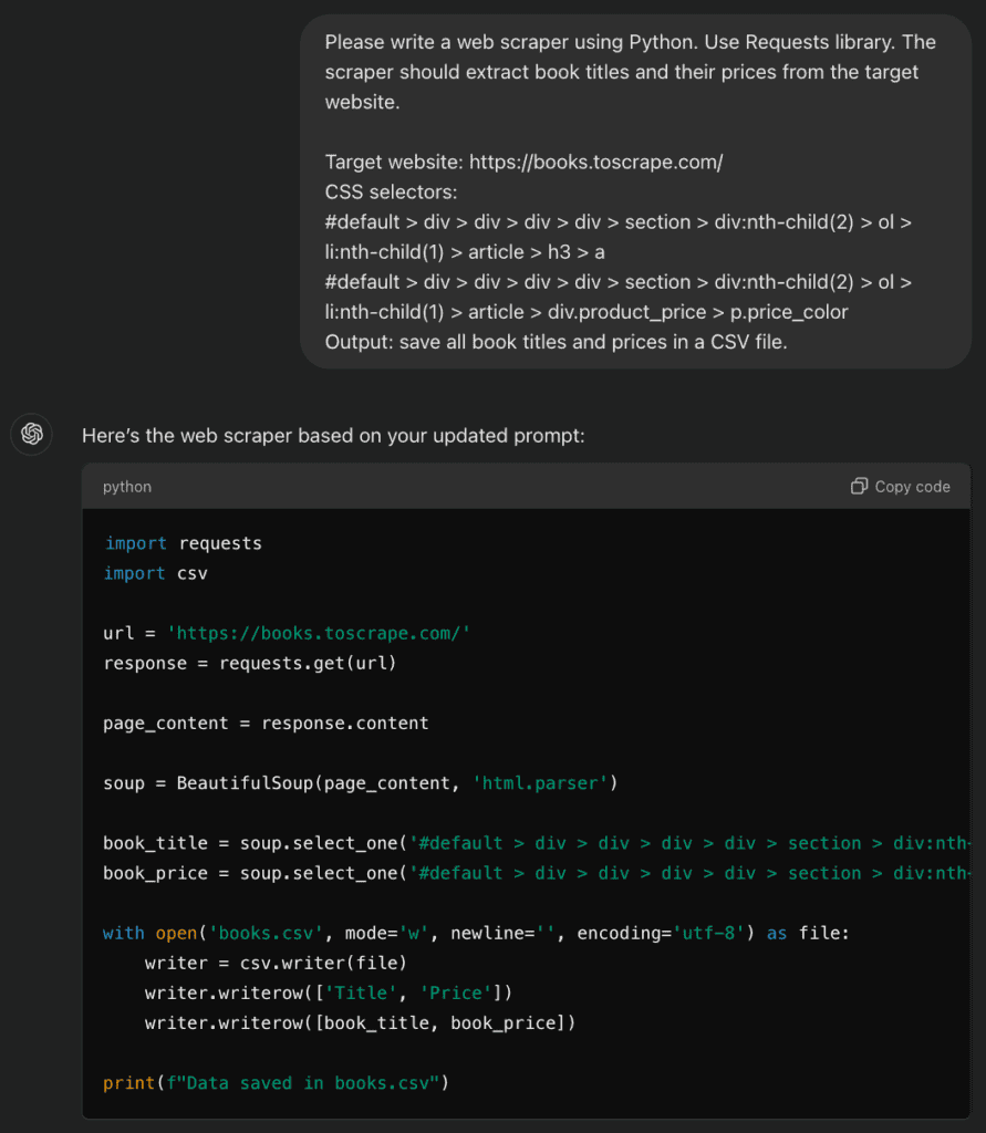 The Beginner’s Guide to ChatGPT Web Scraping - Proxyway